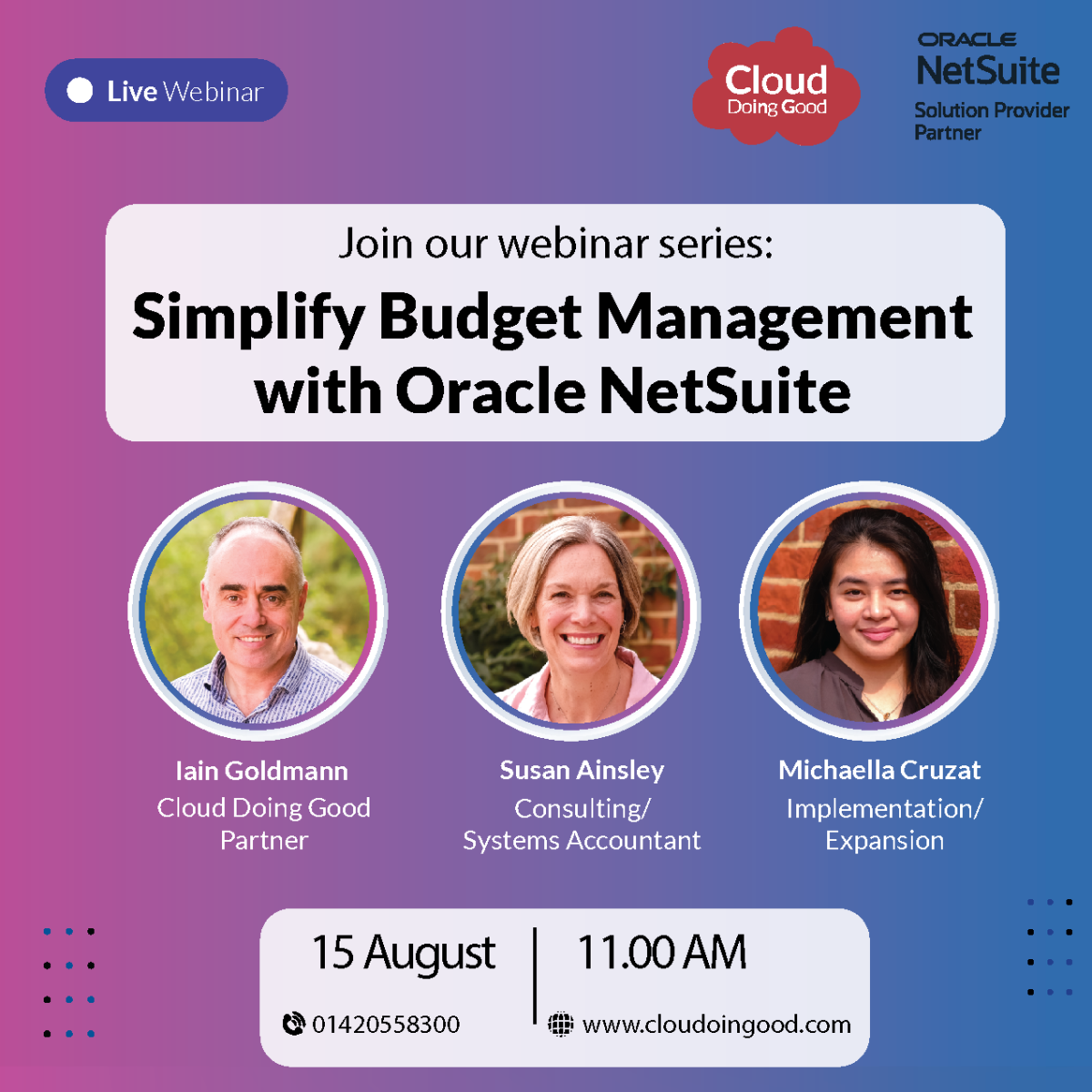Simplify budgeting with Oracle NetSuite | Cloud Doing Good